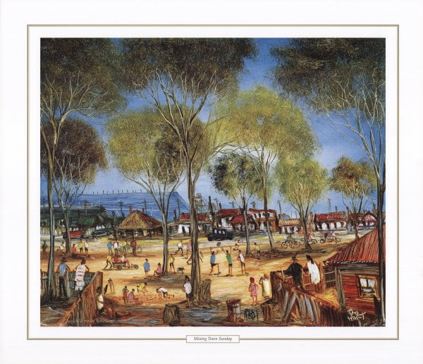 Mining Town Sunday 38X55cm – Pro Hart